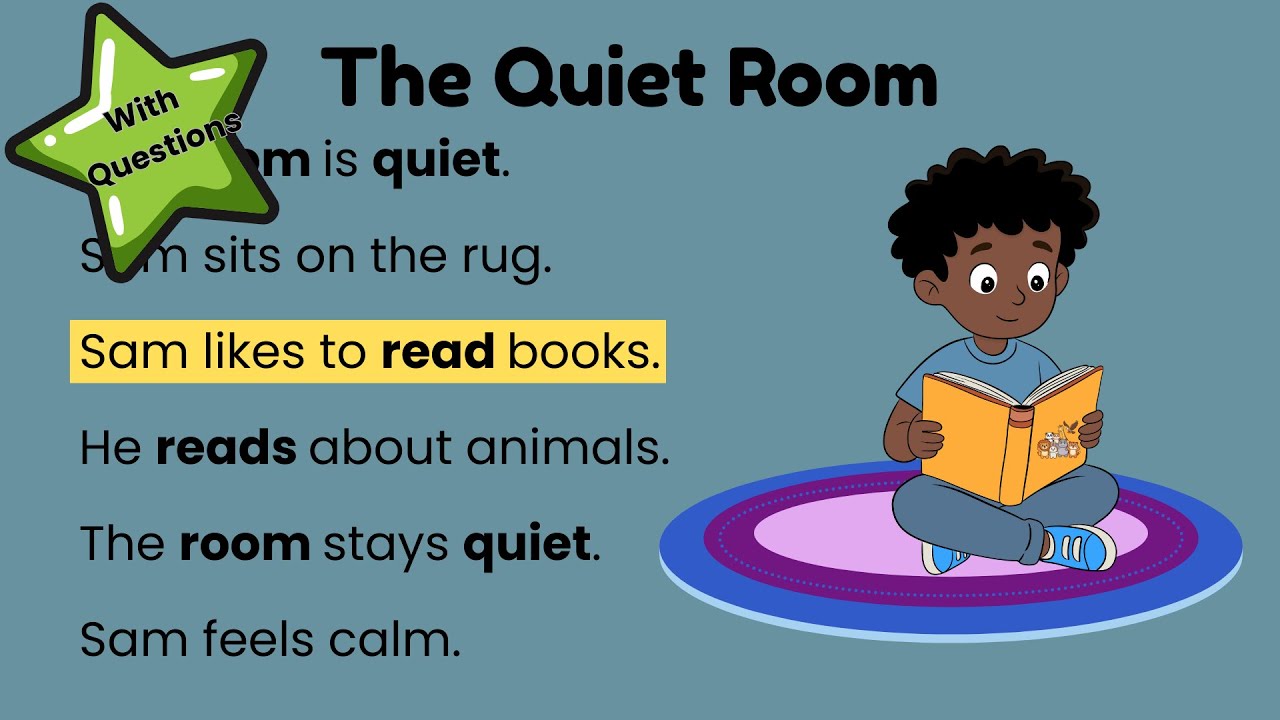 Kindergarten to 1st Grade Reading Practice | English Learning | Comprehension