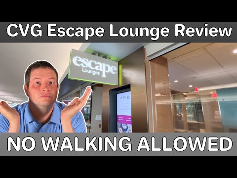 CVG Airport Escape Lounge - Great Food, Great Service, NO WALKING ALLOWED INSIDE