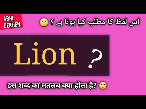 Lion meaning in HINDI/URDU | Lion ka matlab kya hota hai, Lion kisko kahate hai, Lion kya hota hai