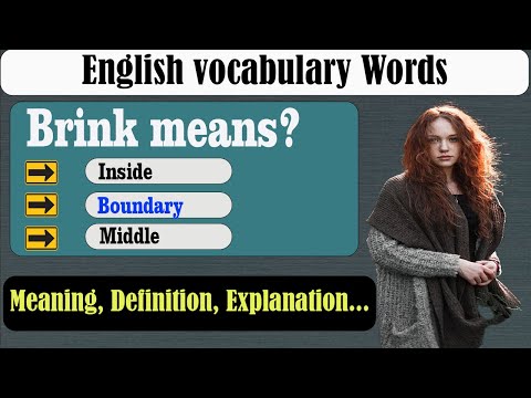 What does Brink mean? | What is Brink? | Blink meaning in English | English Grammar