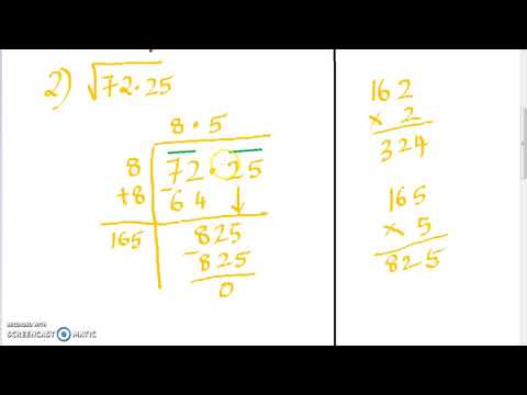 Finding square root of decimal number by long division method