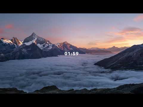 Beautiful 150 Seconds Timer (2 Minutes 30 Seconds) - With gentle Alarm | 4k - 60 fps