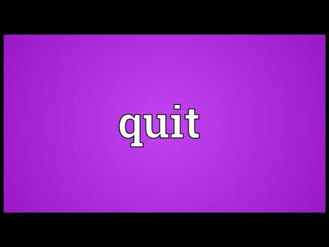 quit meaning in English
