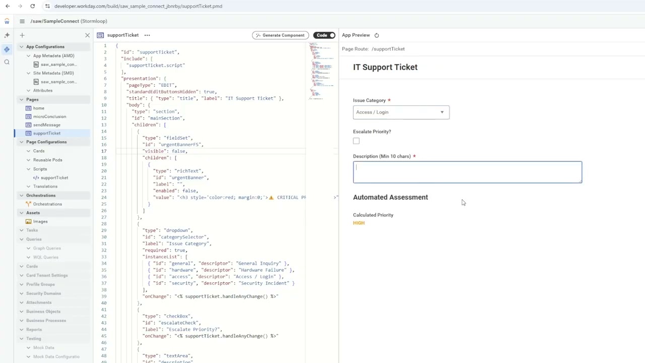 Workday Extend: IT Support Ticket