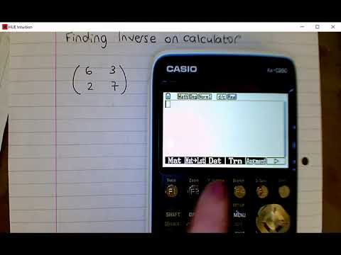 Inverse of a 2x2 matrix on a casio fx-CG50