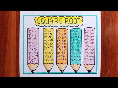 How To Make Square Chart Paper / Square Root 1 to 50 / Square Root Chart / Square Root Project TLM