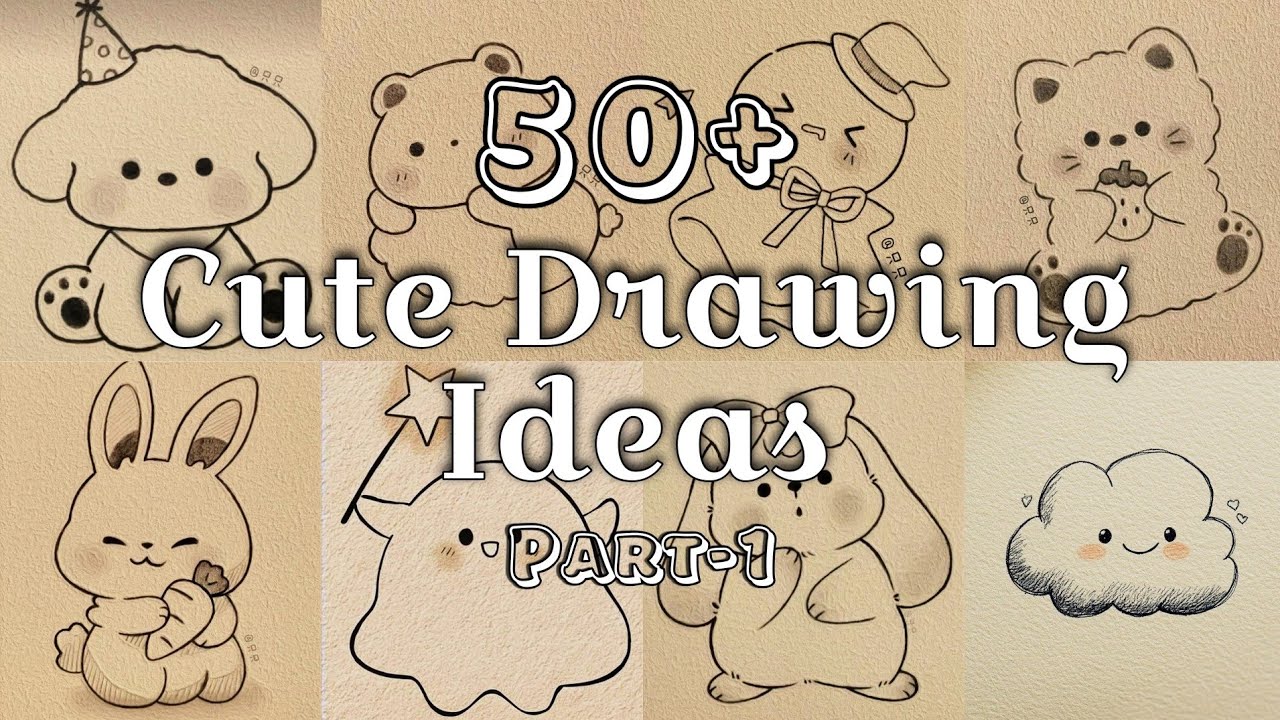 50+ Cute Drawing Ideas ✨ Part-1 | Aesthetic Drawing Ideas 