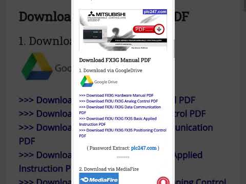 How To Download mitsubishi PLC programming manual pdf