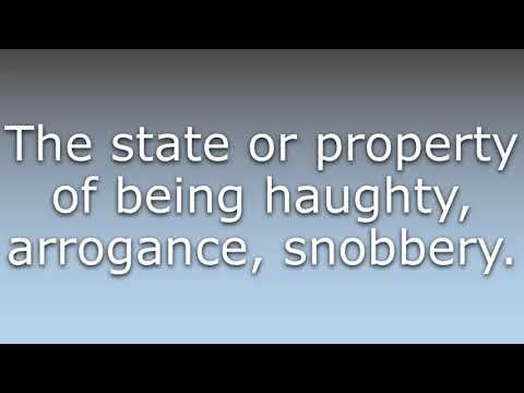 What does Haughtiness mean?