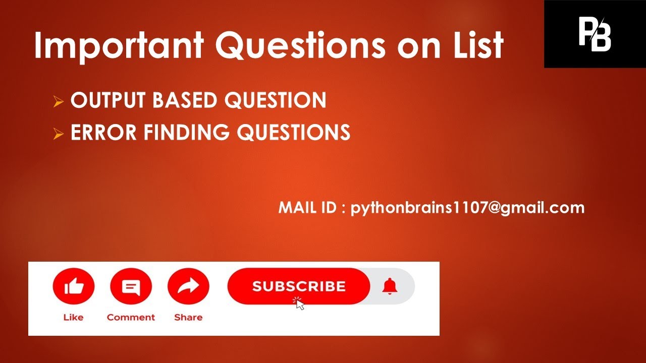 List Important questions | Class 11 | Class 12 | CBSE Computer science with python