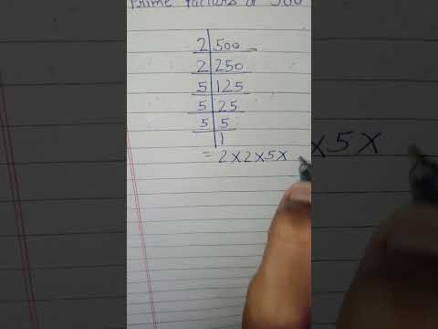 prime factors of 500 #shorts