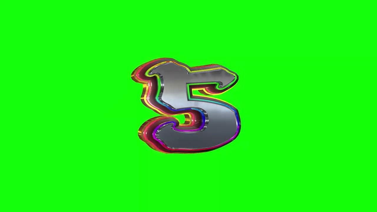 Number 5 text Graphics | Free Stock Footage Loop HD