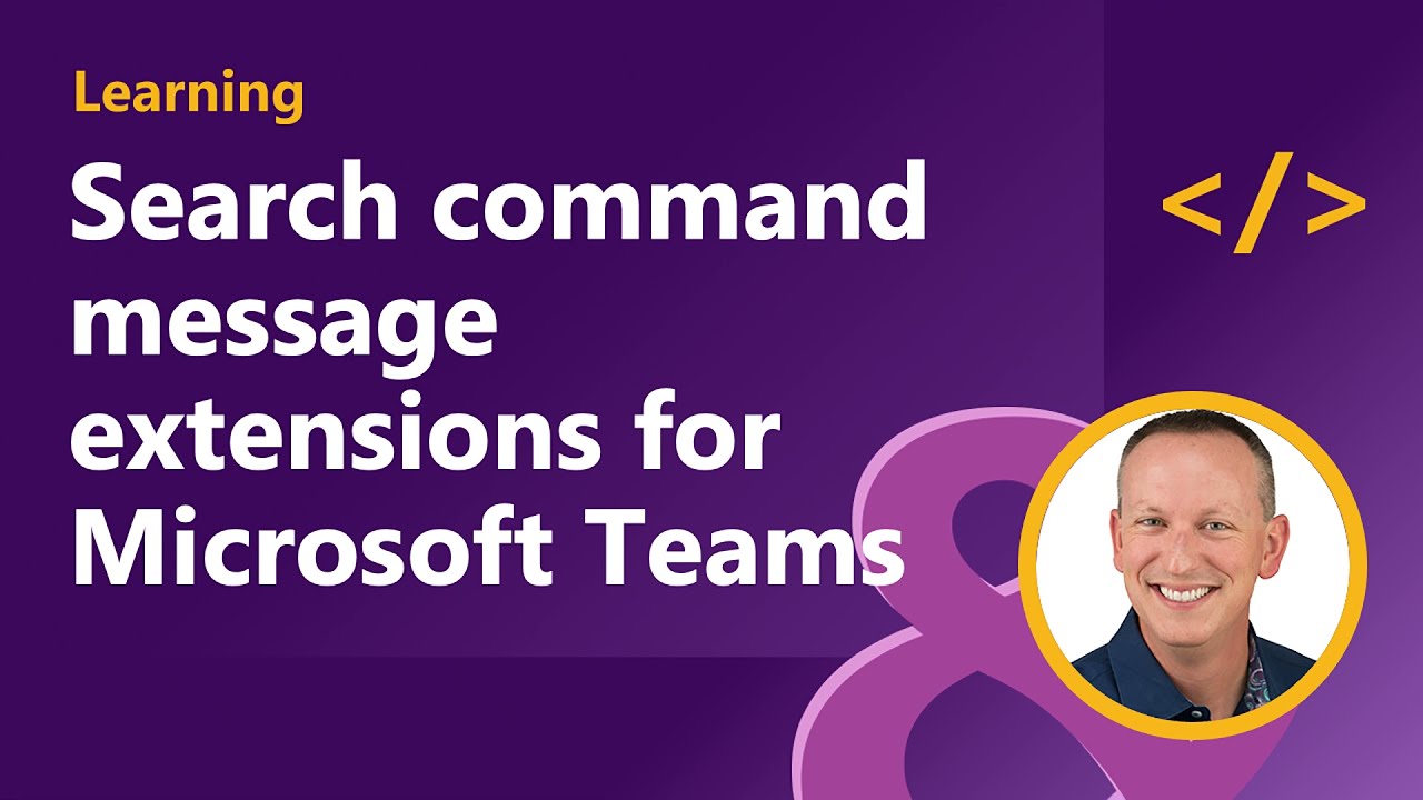 Search command message extensions for Microsoft Teams