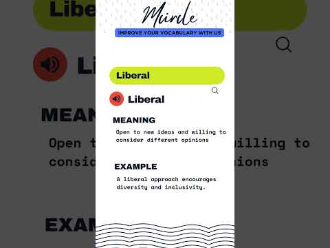 Meaning of Word LIBERAL #shortvideo #english #learning
