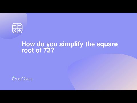 How do you simplify the square root of 72?