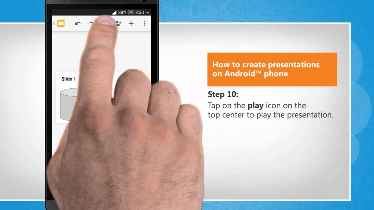 How to create presentations on Android™ phone :Tutorial