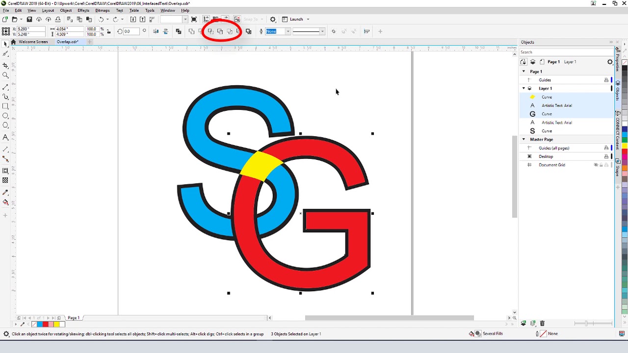 How to Interlace Text | CorelDRAW for Window