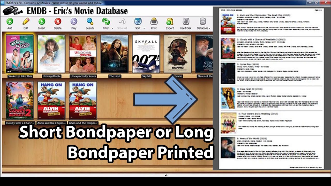 How To Use EMDB To Organize Your Movies To Be Printed
