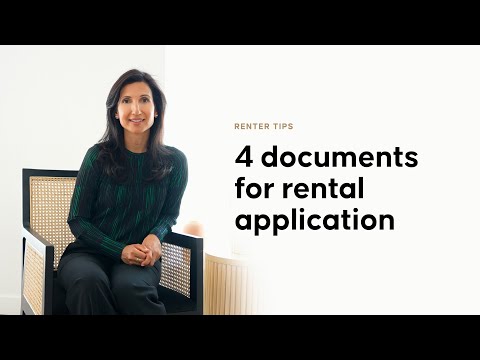 4 documents needed for a rental application.