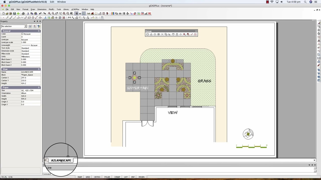A beginners look at the gCADPlus drawing interface