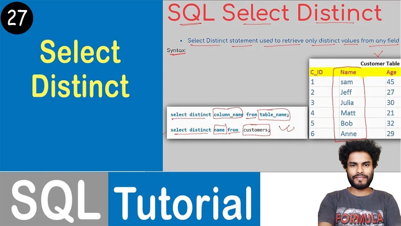 #27 Select Distinct Statement in SQL | SQL Tutorial