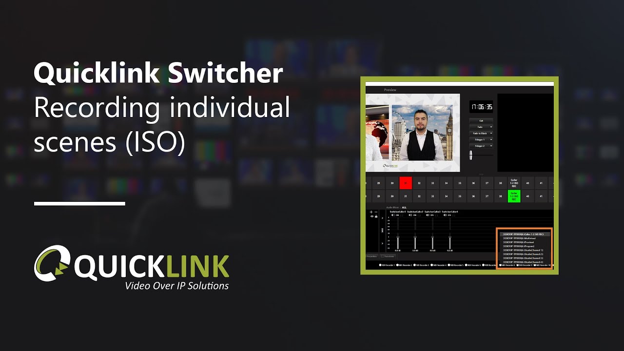 QuickLink StudioPro: Recording individual scenes (ISO)