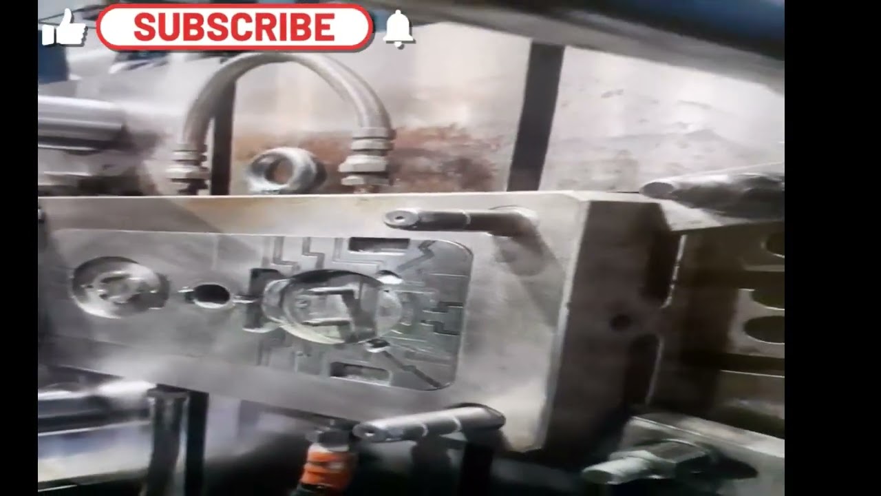 Die casting die loaded on machinery