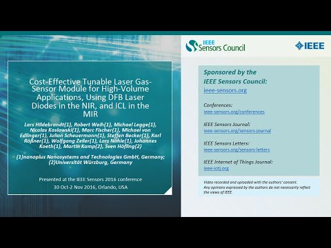 Cost-Effective Tunable Laser Gas-Sensor Module for High-Volume Applications, Using DFB Laser Diodes