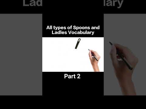 Spoons and ladles vocabulary in english part 2 #ladle #spoon #englishpractice #listenandpractice