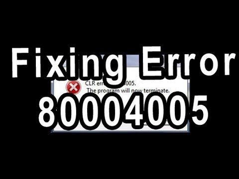 Fixing Devpro Error: 80004005