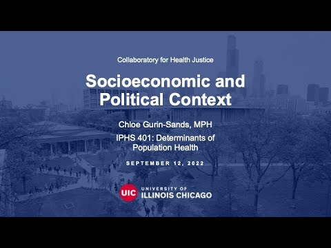 IPHS 401: Socioeconomic and Political Context with Chloe Gurin-Sands