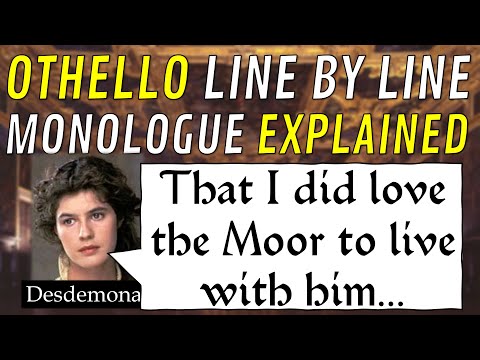 Line by Line: Othello, Desdemona's "That I did love the Moor" (1.3)