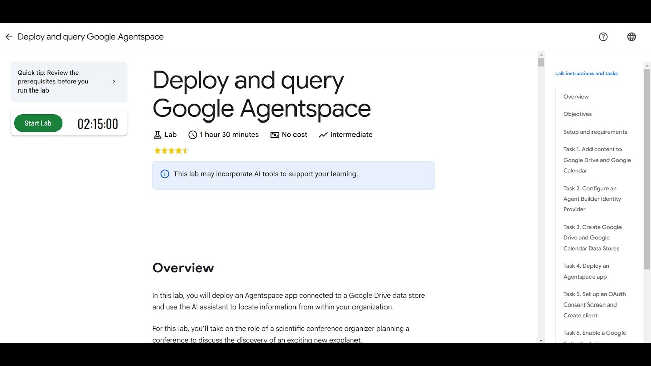 Deploy and query Google Agentspace | Lab solution #arcade2025