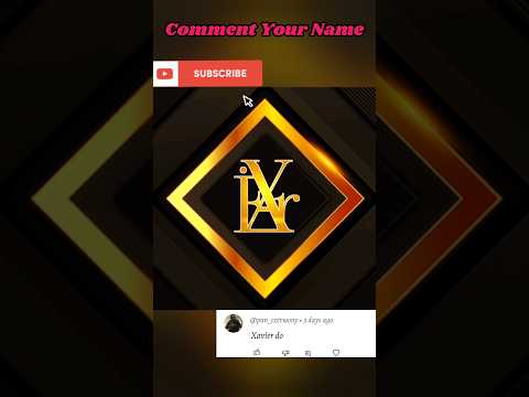 XAVIER name logo | comment your name #shorts #youtubeshorts #logo