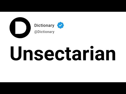 Unsectarian Meaning In English