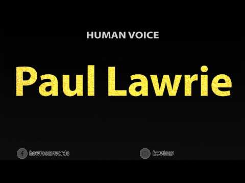 How To Pronounce Paul Lawrie