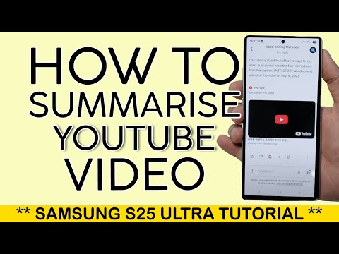 How to Summarize Youtube Video Using Google Gemini on Samsung s25 Ultra 2025