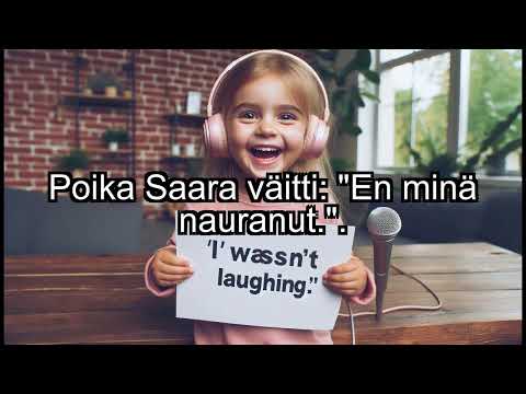 Say "The boy Saara claimed: 'I didn't laugh.'" in Finnish!