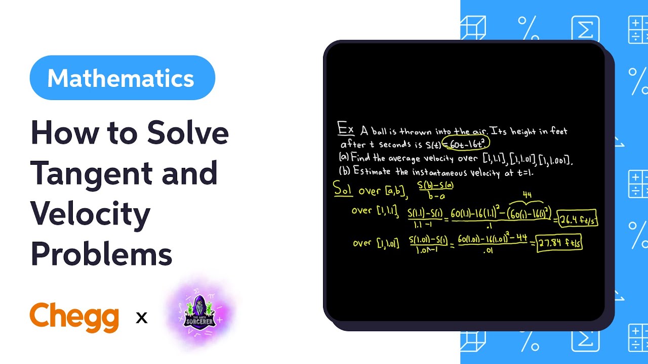 How to Solve Tangent and Velocity Problems Ft. The Math Sorcerer