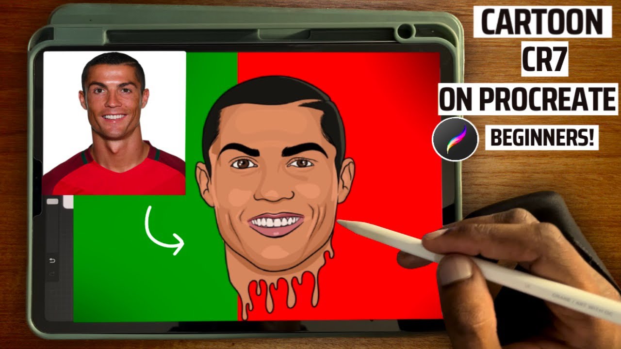 How To Cartoon Yourself in Procreate | Easy Tutorial For Beginners | Simple Tips & Tricks | CR7