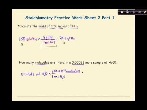 AP Chemistry Stoichiometry Worksheet 2 Set 1