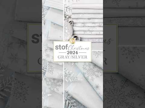 The Stof Christmas 2024 Gray/Silver fabrics are perfect for the winter season! #fabric