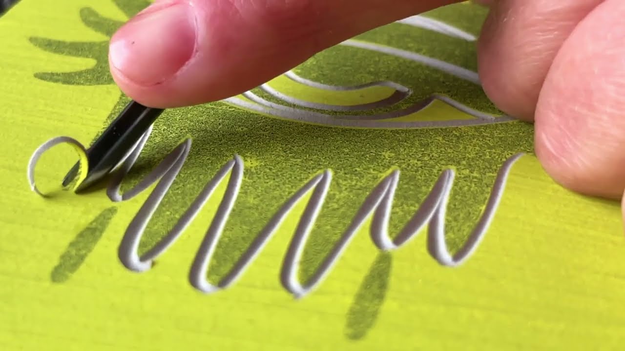 Oddly Satisfying Art Process | Ink Gradient Printmaking Technique | Linocut Print | Relaxing Carving
