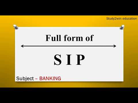SIP ka full form | Full form in English | Subject - BANKING