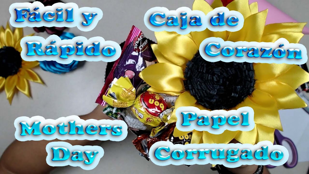 DIY Detalles para regalar el Día de la MADRE Caja de Corazón de  Papel Corrugado Fácil y Rápido MANU