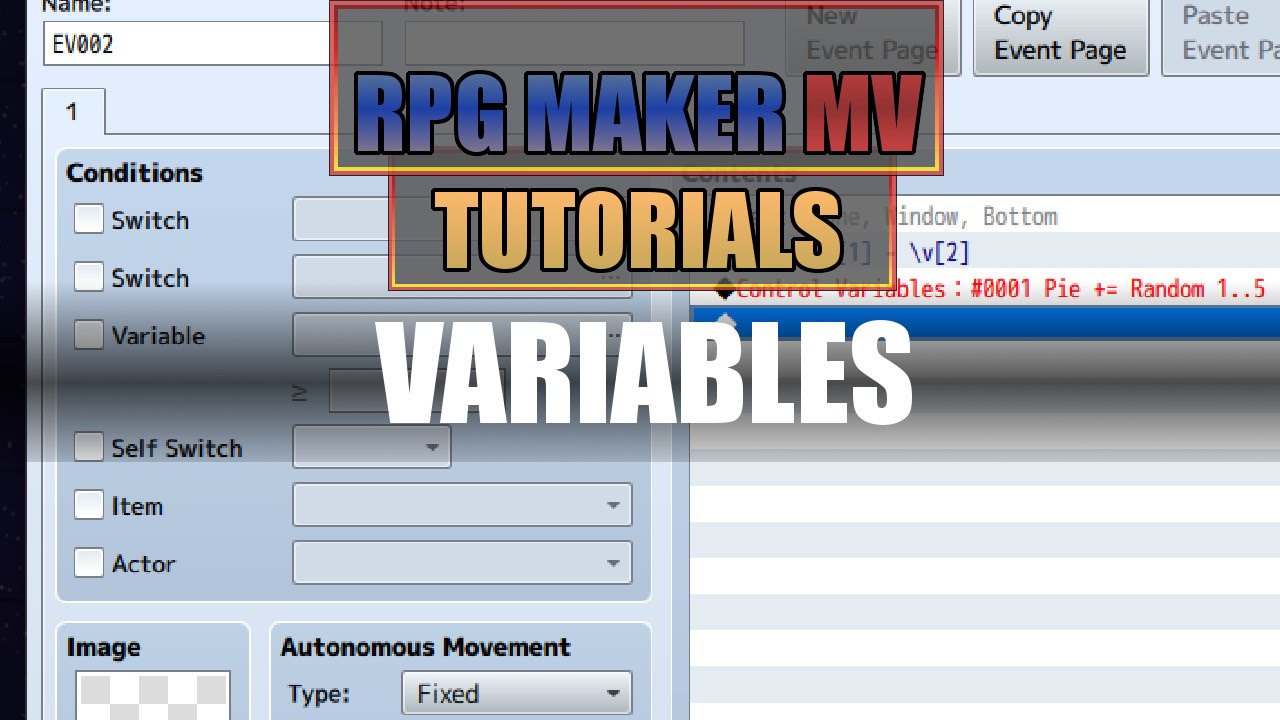 RPG Maker MV - Complete Variable Tutorial
