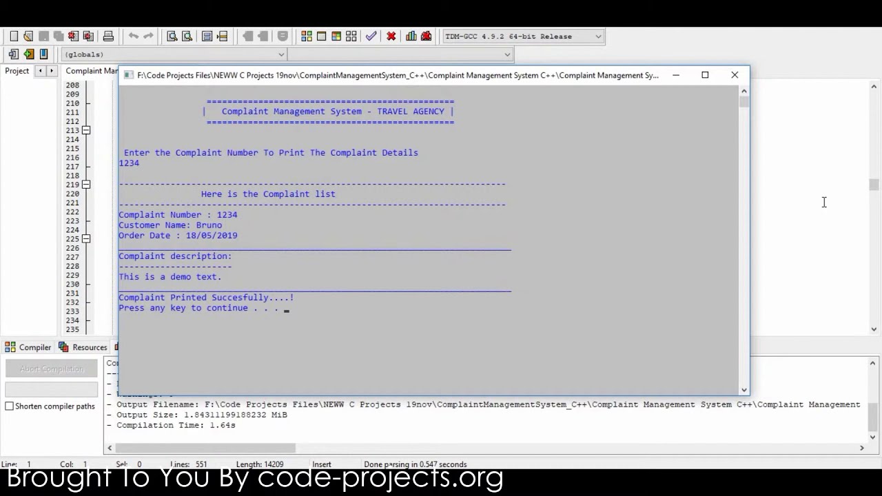 Complaint Management System In C++ With Source Code