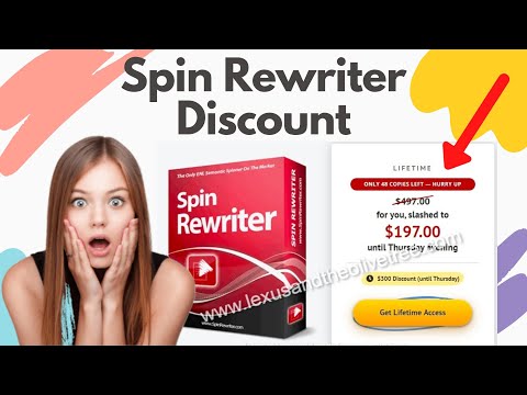 Spin Rewriter Discount 60% OFF **Legit With Proof**