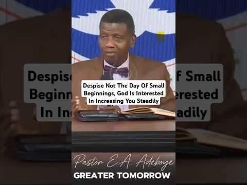 Despise Not The Day Of Small Beginnings, God Is Interested In Increasing You Steadily. #Shorts