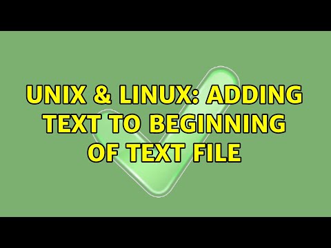 Unix & Linux: Adding text to beginning of text file (3 Solutions!!)